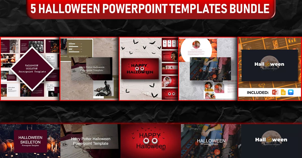 5 Halloween Powerpoint Templates Bundle – MasterBundles