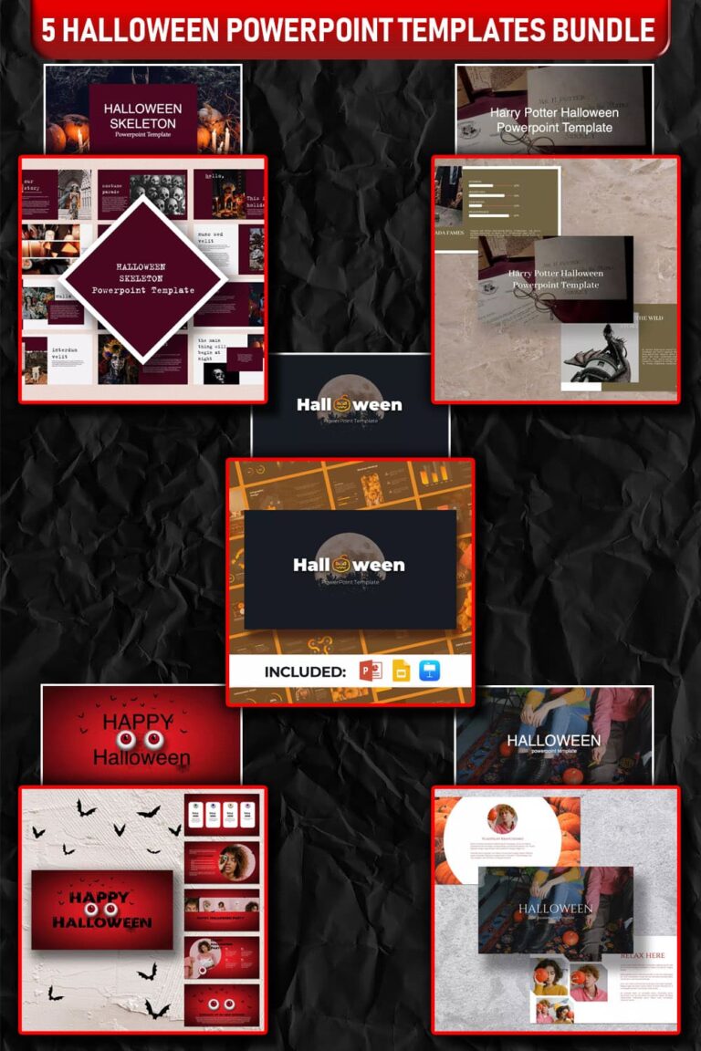 5 Halloween Powerpoint Templates Bundle – MasterBundles