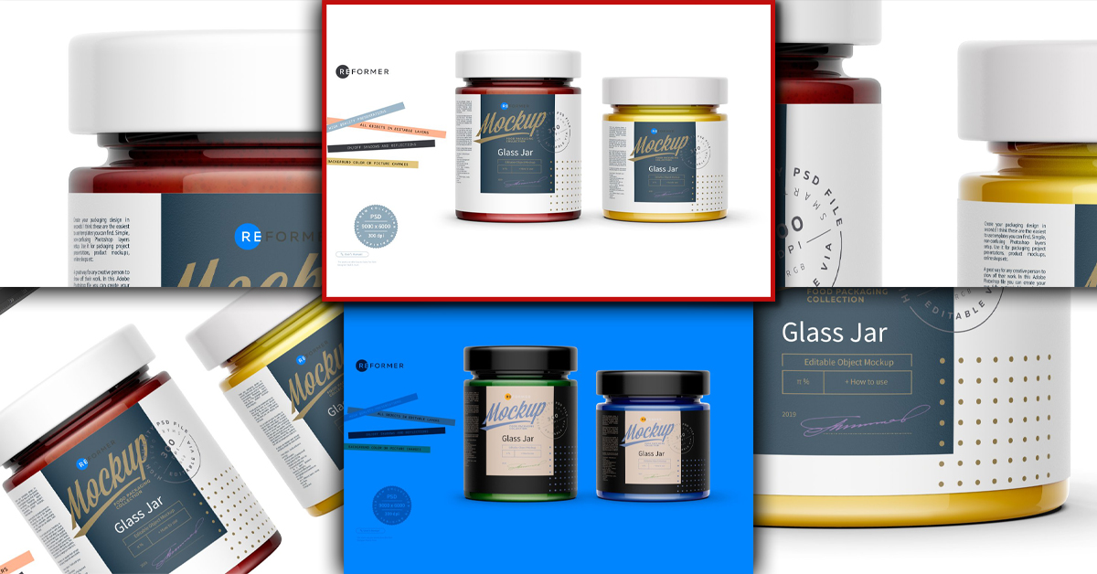Two Glass Jar Mockup – MasterBundles