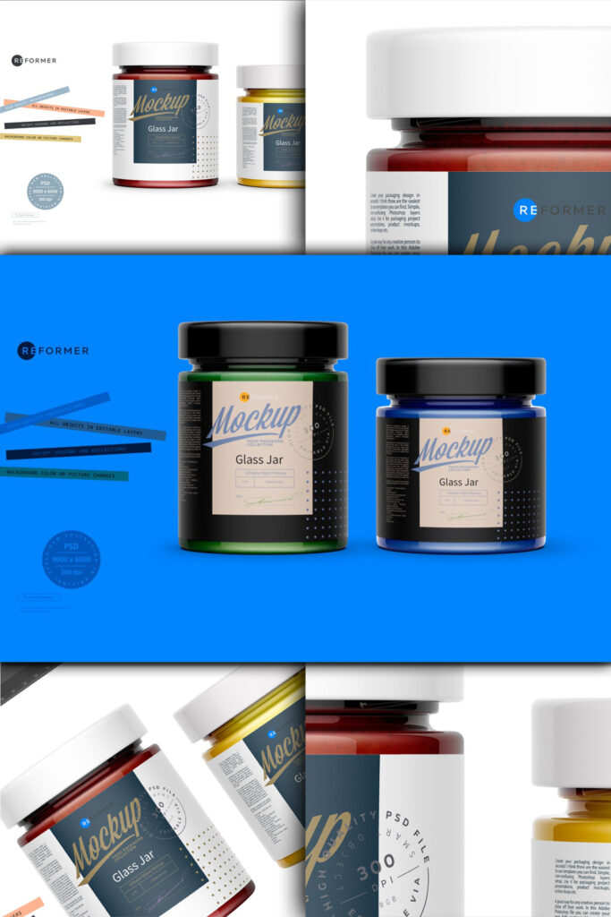 Two Glass Jar Mockup – MasterBundles