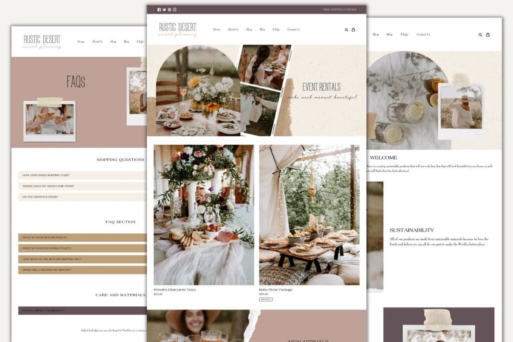 Feminine Shopify Theme | Rustic – MasterBundles