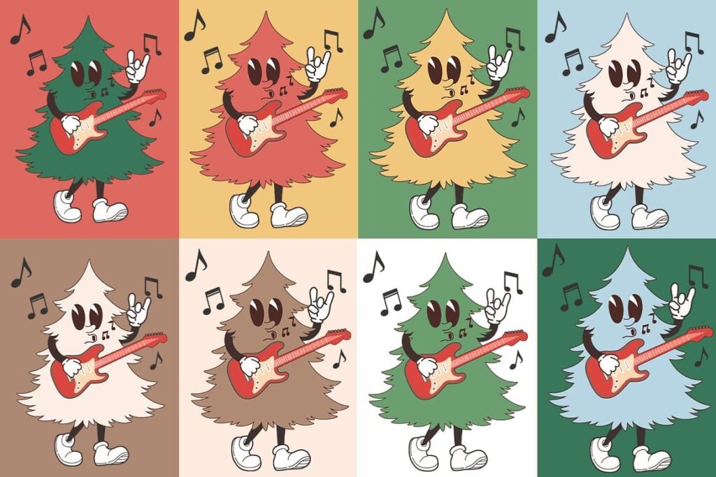 Retro Groovy Hippie Christmas Bundle – MasterBundles