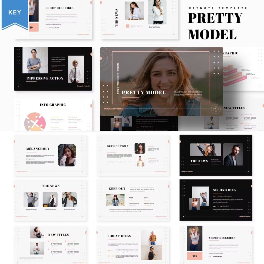 Pretty Model | Keynote Template – MasterBundles