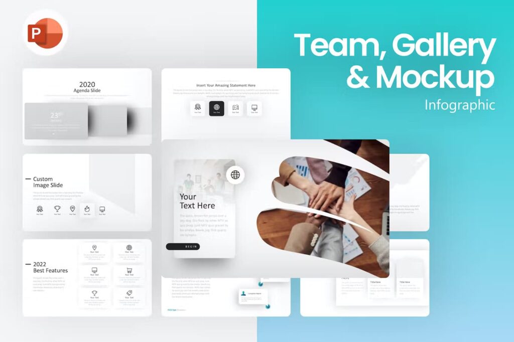 Team, Gallery & Mockup PowerPoint Template – MasterBundles