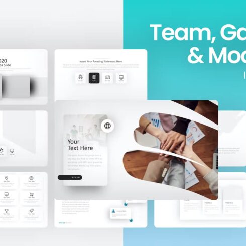 Team, Gallery & Mockup PowerPoint Template | MasterBundles