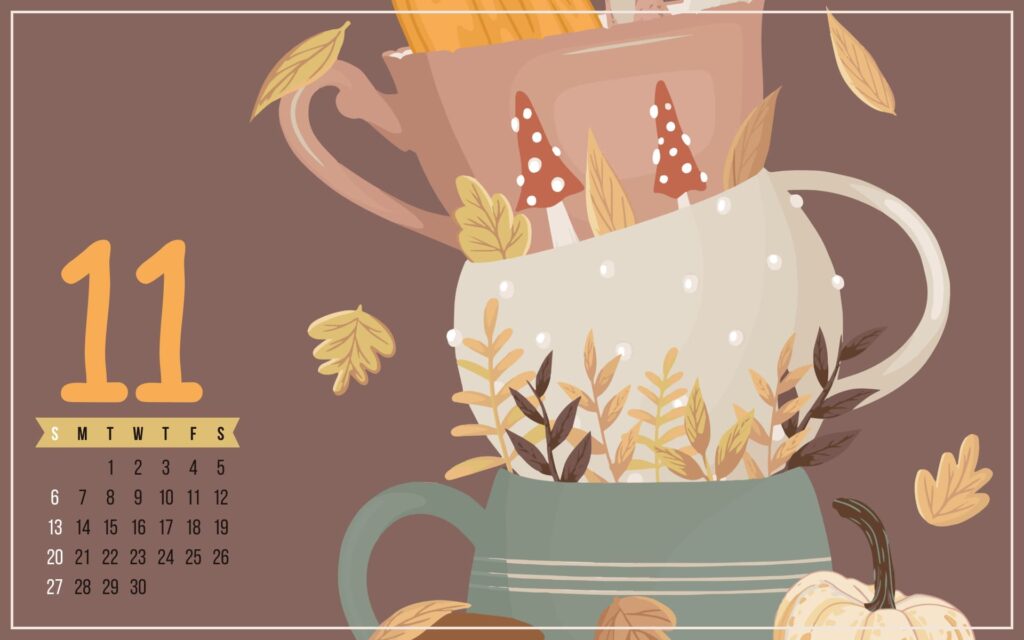 Free Lovely November Calendar – MasterBundles