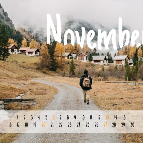 Free Calendar for November | Master Bundles