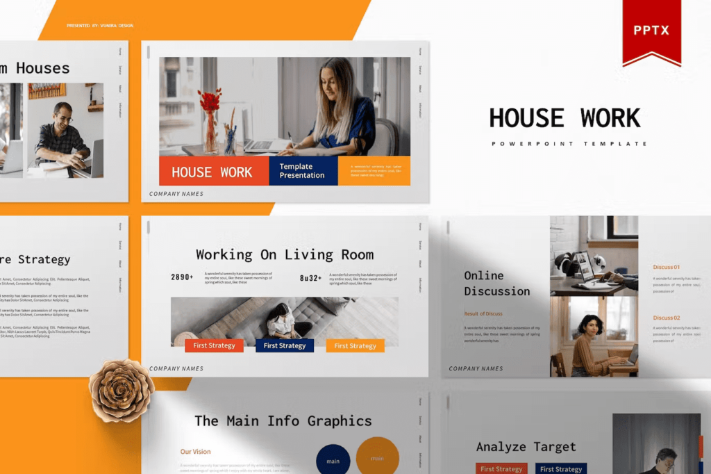 House Work PowerPoint Template – MasterBundles