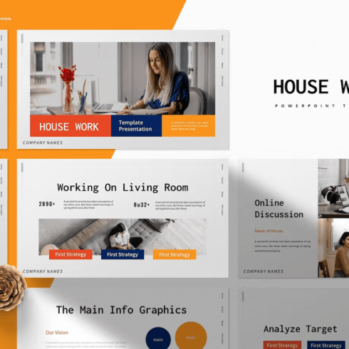House Work PowerPoint Template | MasterBundles