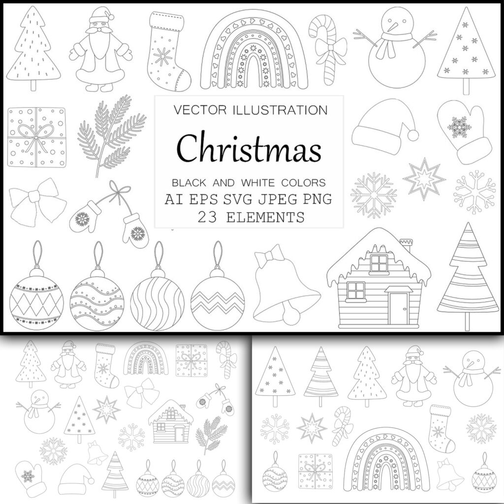Christmas and New Year Coloring – MasterBundles