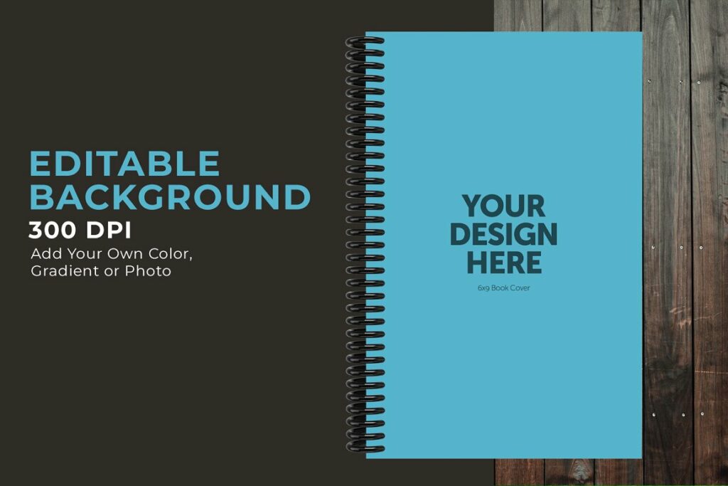 6x9 Spiral Bound Notebook Mockup – MasterBundles