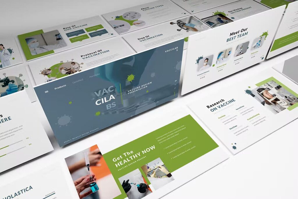 Vaccilabs Powerpoint Presentation Template – MasterBundles