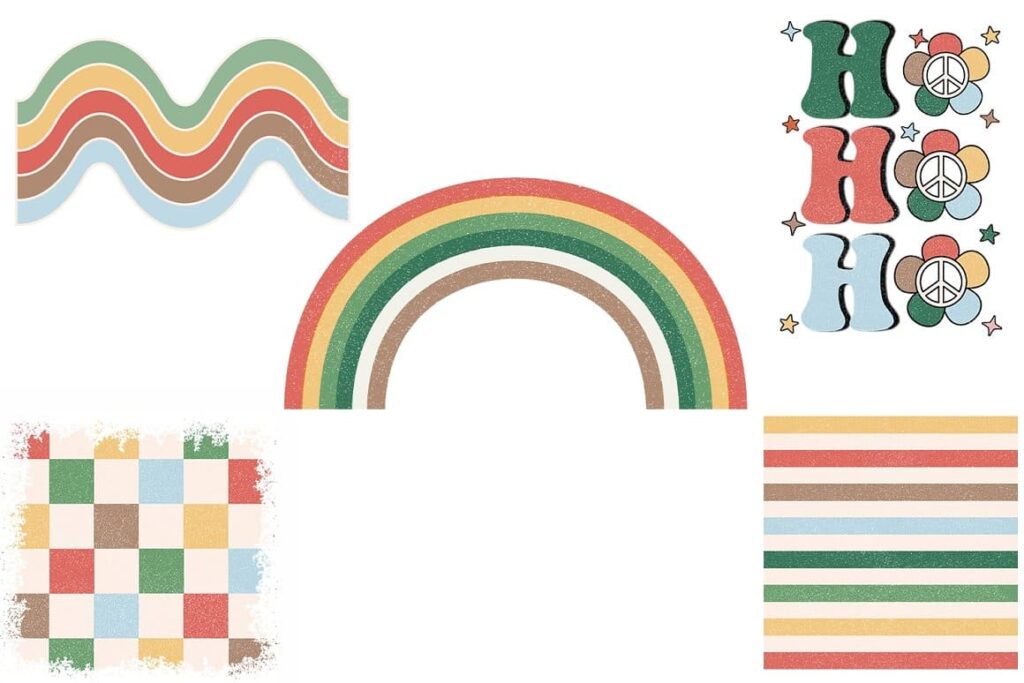 Retro Groovy Hippie Christmas Bundle – MasterBundles