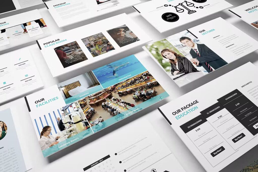 University and Education Powerpoint Template – MasterBundles