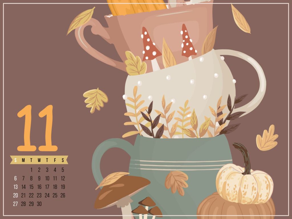 Free Lovely November Calendar – MasterBundles