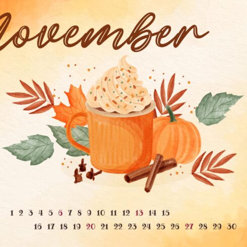 Free November Food Calendar | Master Bundles