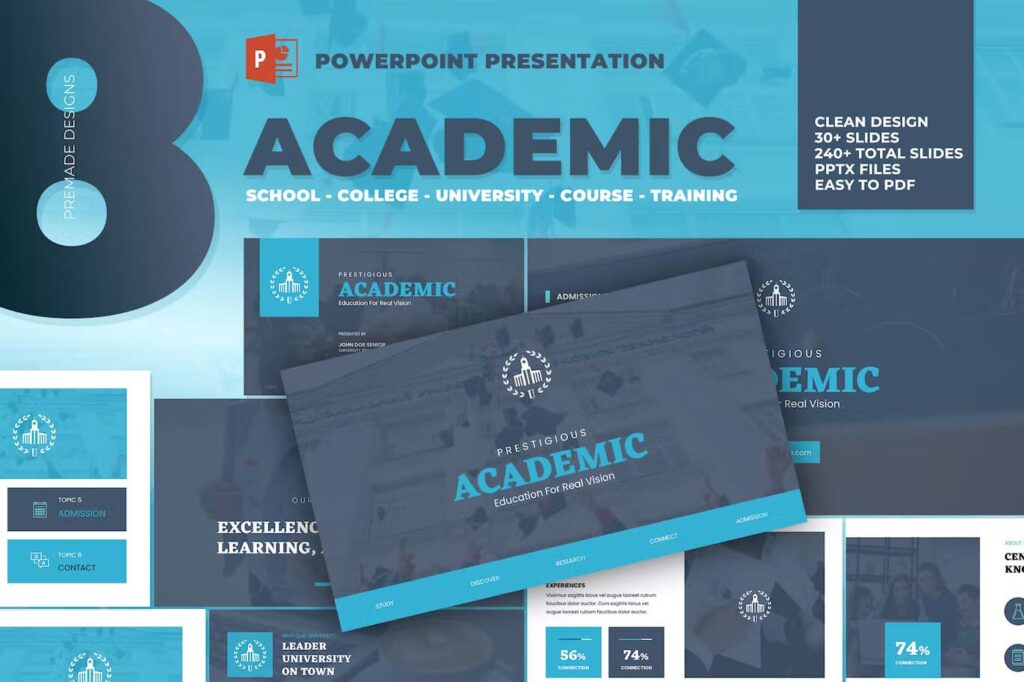 Academic - University School Powerpoint – MasterBundles