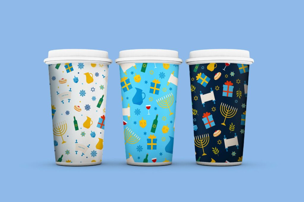 Hanukkah Digital Paper. Jewish Seamless Patterns. – MasterBundles