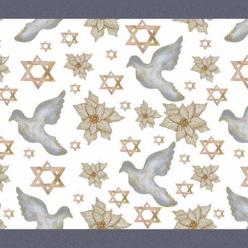 Hanukkah Trendy Seamless Pattern & Digital Paper | Master Bundles