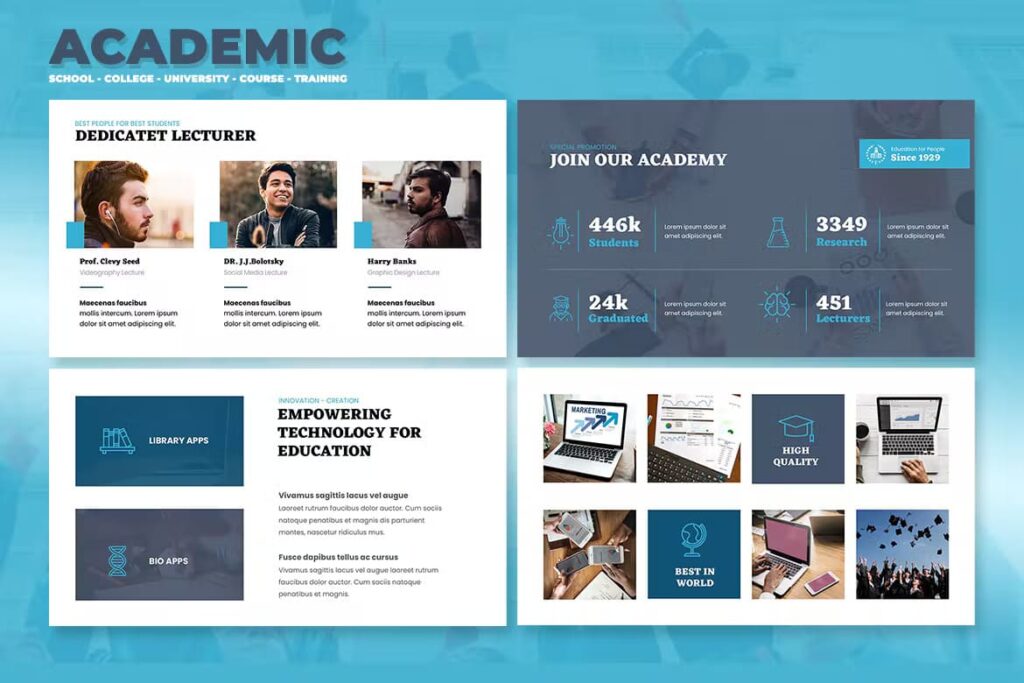 Academic - University School Powerpoint – MasterBundles
