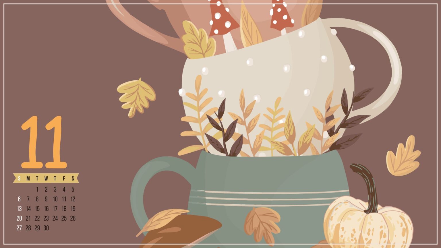 Free Lovely November Calendar – MasterBundles