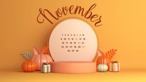 Free Fall November Calendar – MasterBundles