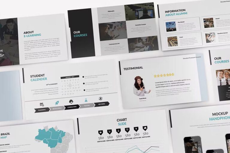 University and Education Powerpoint Template – MasterBundles
