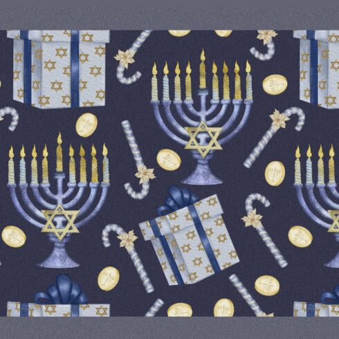 Hanukkah Trendy Seamless Pattern & Digital Paper | Master Bundles