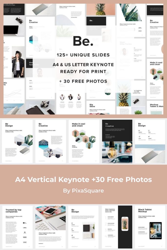 A4 Vertical Keynote +30 Free Photos – MasterBundles