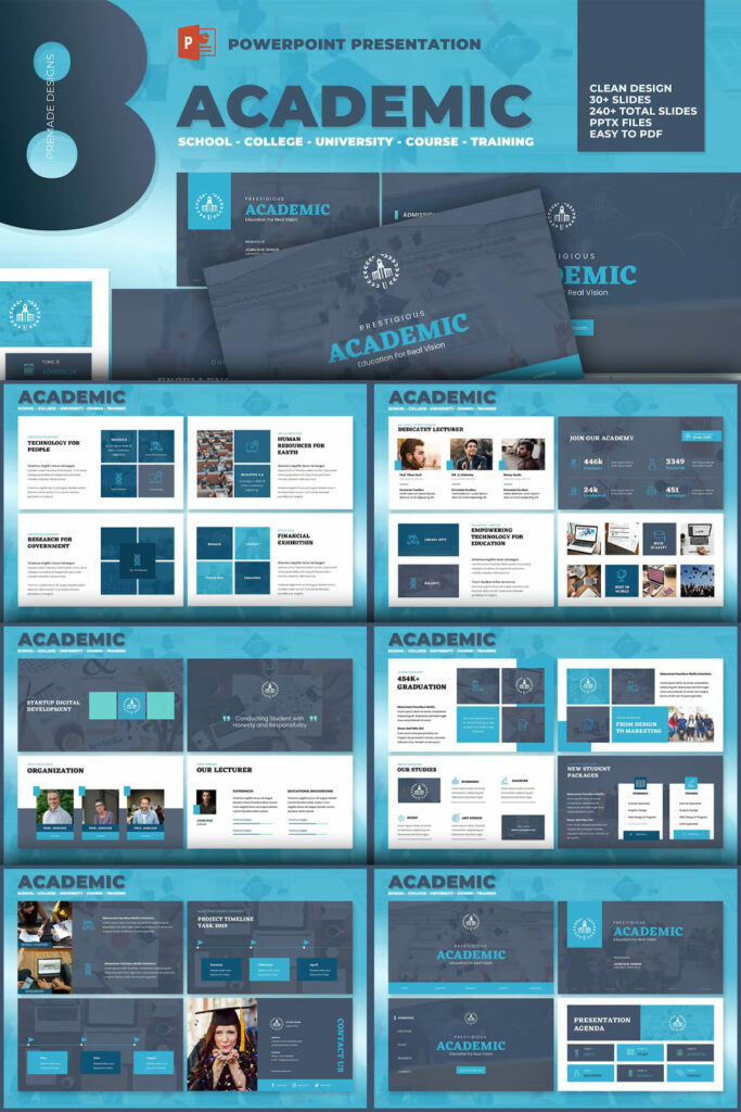 Academic - University School Powerpoint – MasterBundles