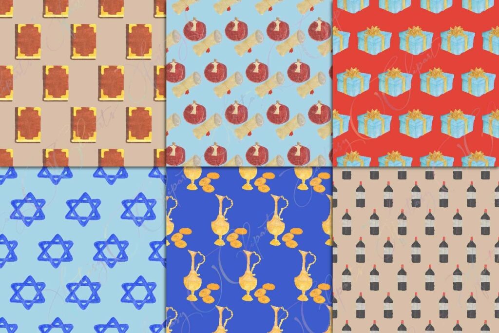 Watercolor Hanukkah Digital Paper – MasterBundles