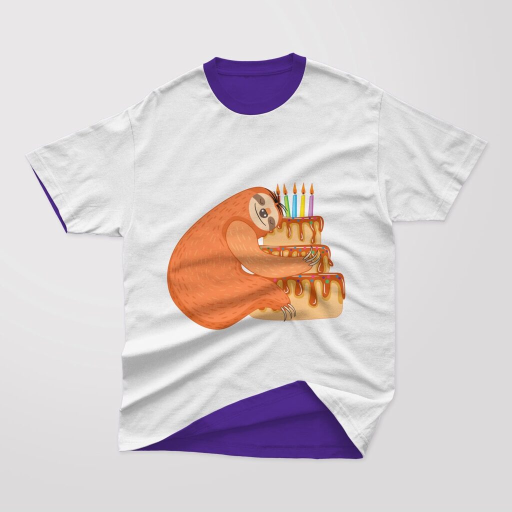 Birthday Sloth T-shirt Designs Bundle – MasterBundles