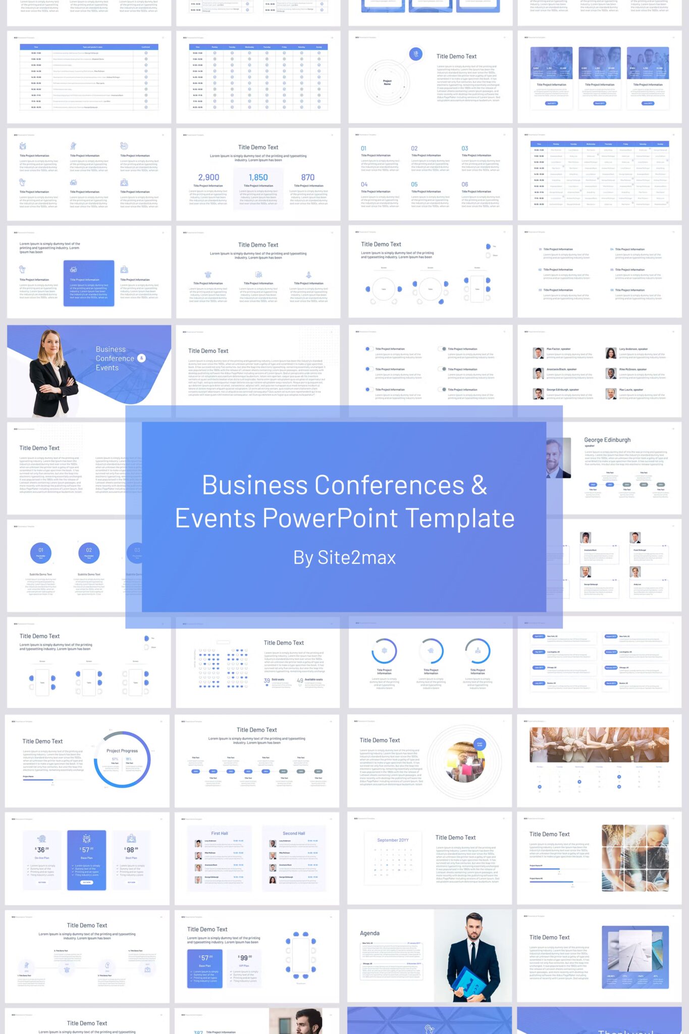 Business Conferences & Events PowerPoint Template – MasterBundles