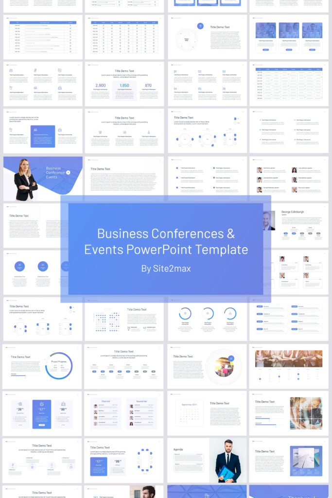 Business Conferences & Events PowerPoint Template – MasterBundles