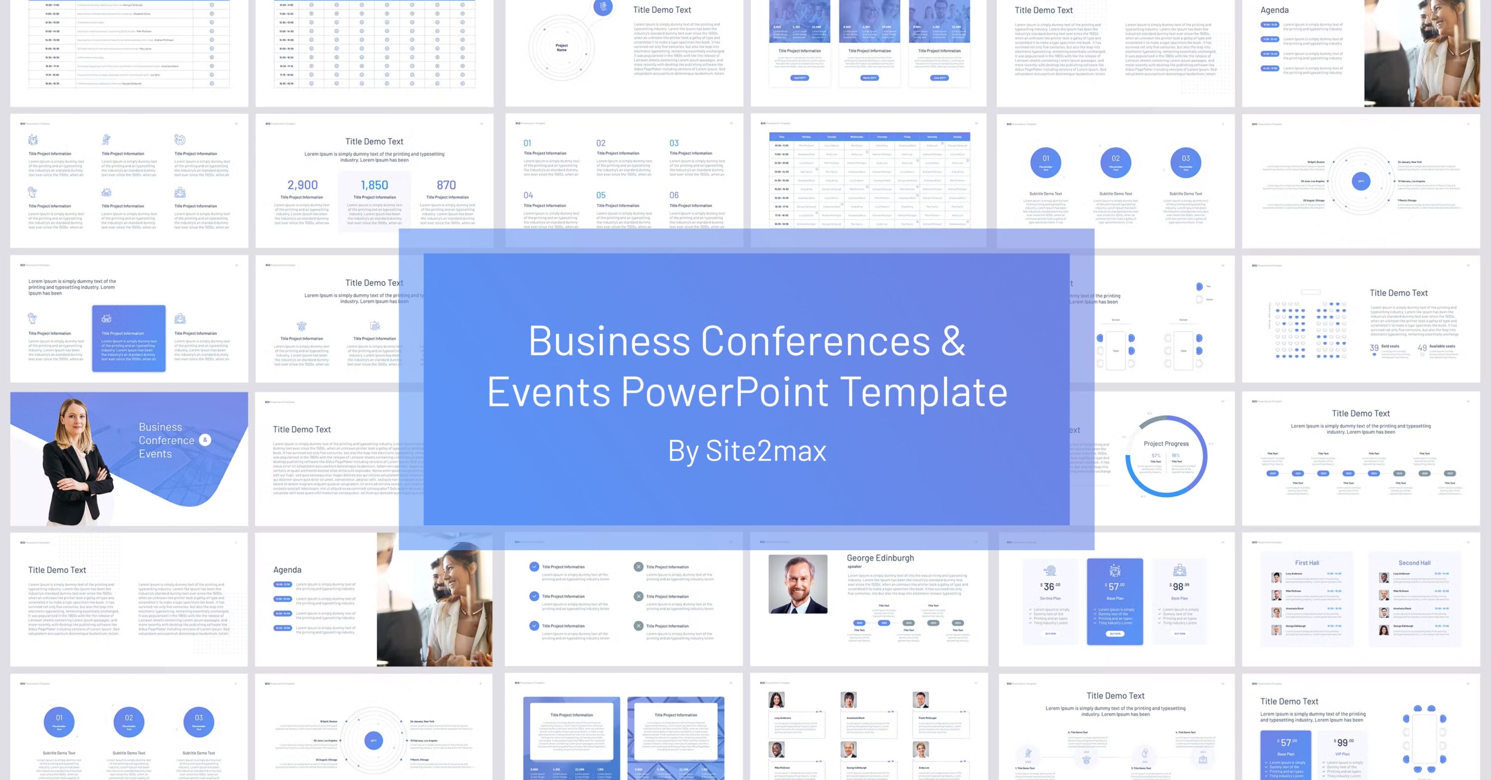 Business Conferences & Events PowerPoint Template – MasterBundles