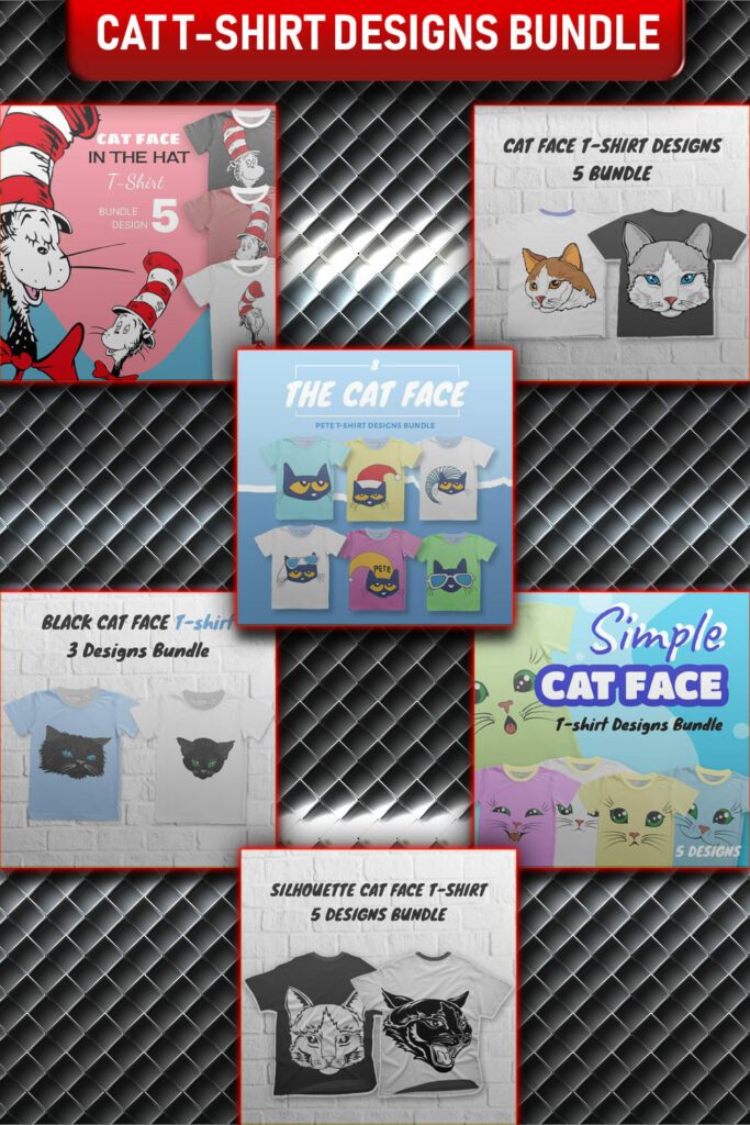 Cat T-Shirt Designs Bundle – MasterBundles