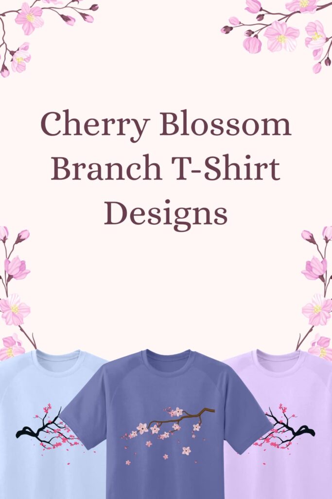 Cherry Blossom Branch T-shirt Designs – MasterBundles