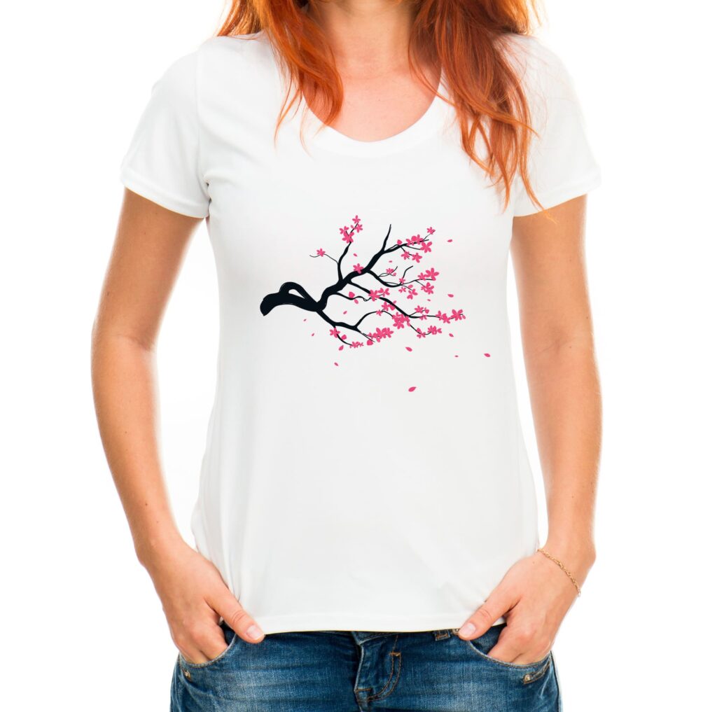 Cherry Blossom Branch T-shirt Designs – MasterBundles