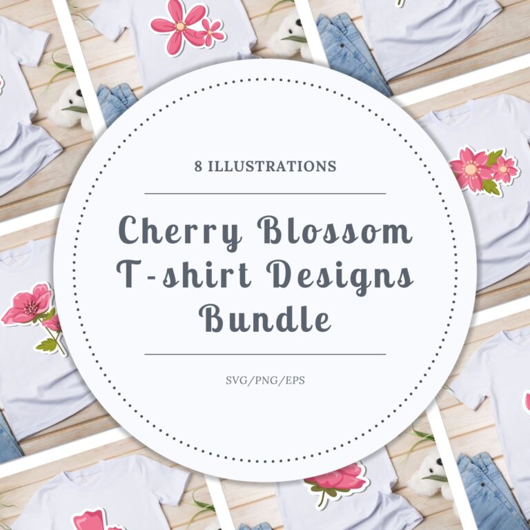 Cherry Blossom T-Shirt Designs – MasterBundles