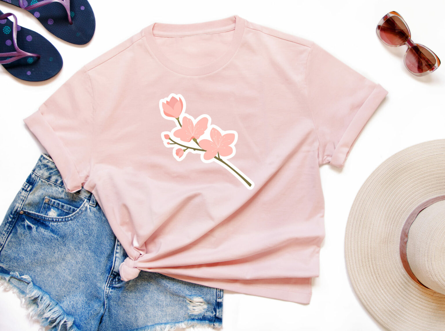 Cherry Blossom T-Shirt Pack – MasterBundles