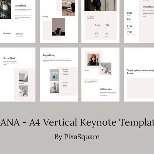 DANA - A4 Vertical Keynote Template | MasterBundles