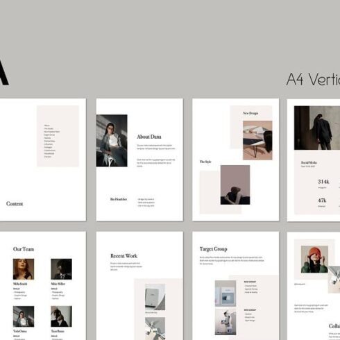 DANA - A4 Vertical Keynote Template | MasterBundles