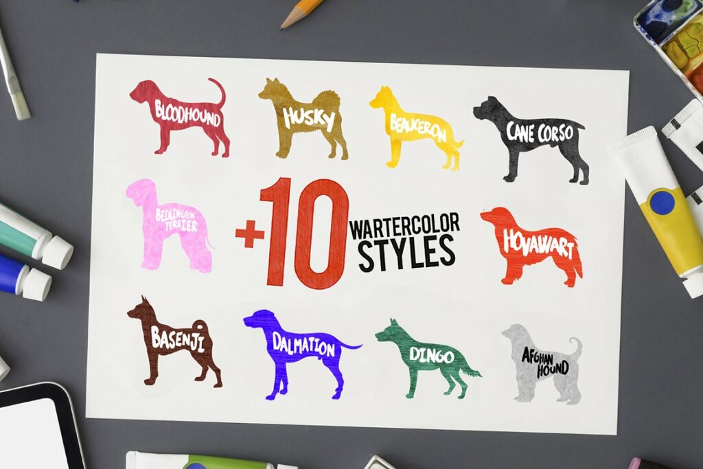 10 Dog Breeds Logos Vol.4 – MasterBundles