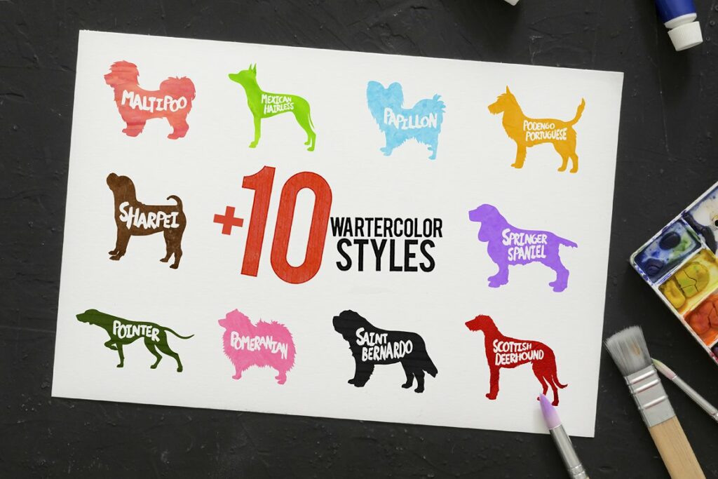 10 Dog Breeds Logos Vol.5 – MasterBundles