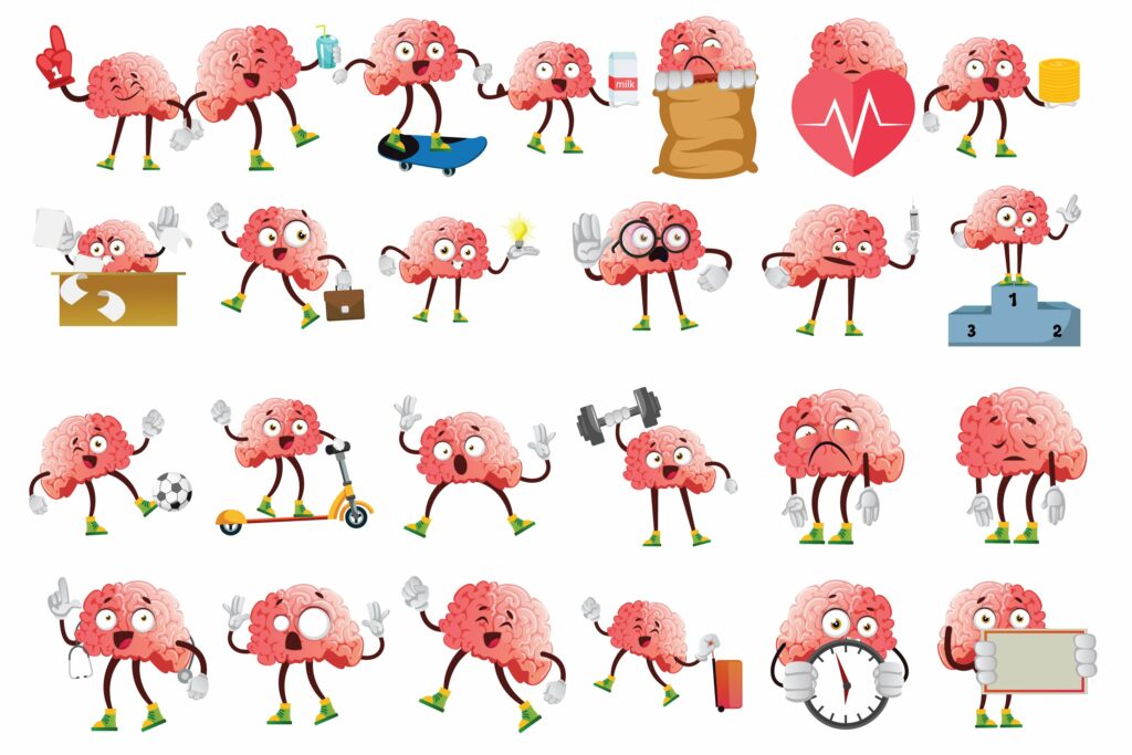 50 Brain Cartoon Character Collection Illustration – MasterBundles