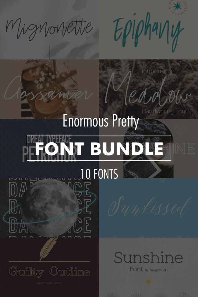 Enormous Pretty Fonts Bundle 10 Fonts | Master Bundles