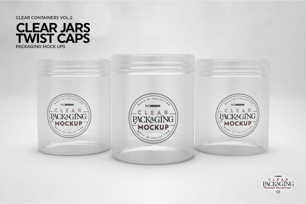 Clear Food Jars Packaging Mockup – MasterBundles
