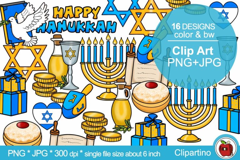 Hanukkah Holidays Clip Art Images – MasterBundles