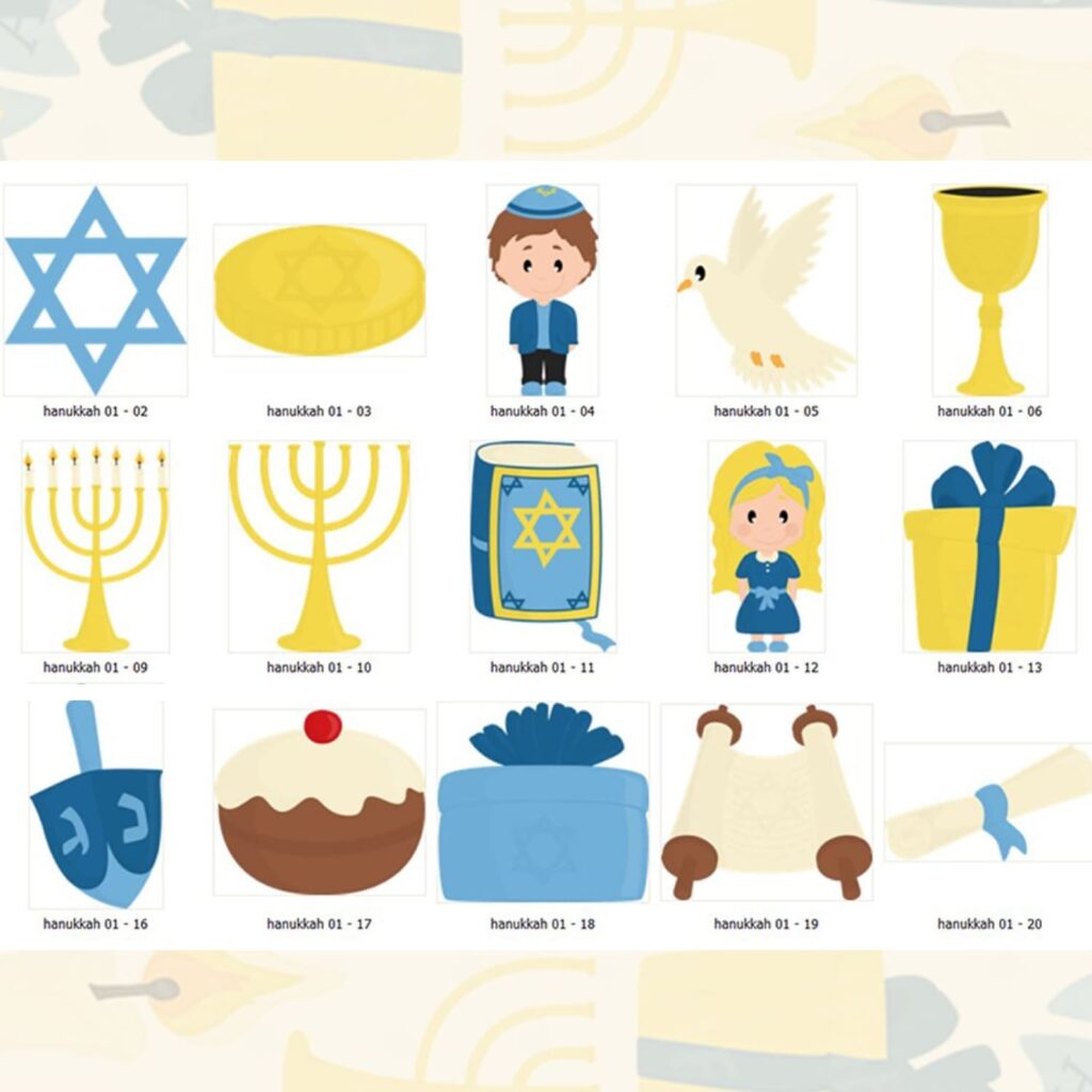 Hanukkah Clipart, Happy Hanukkah Art, Jewish, Star Of David – MasterBundles