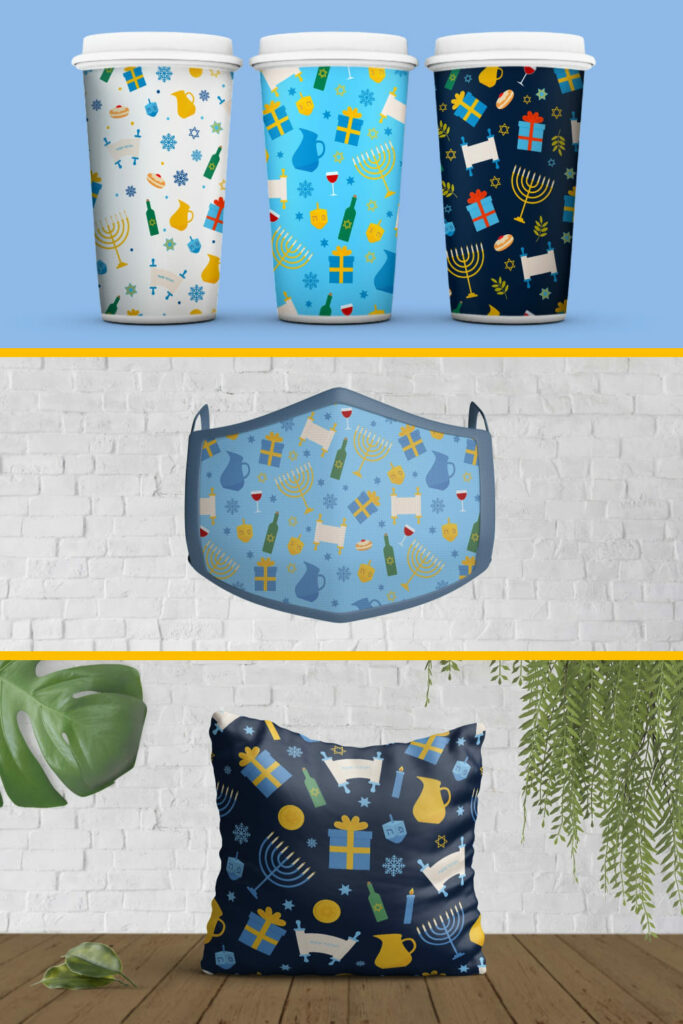 Hanukkah Digital Paper. Jewish Seamless Patterns. – MasterBundles